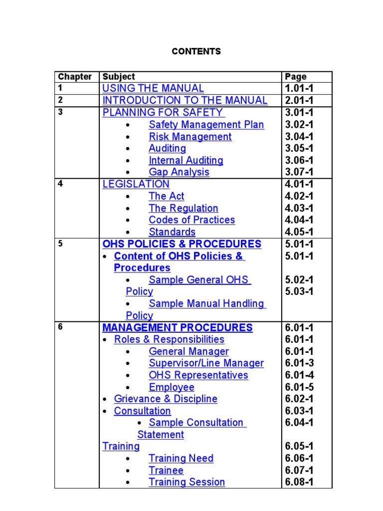 Generic Manual Safety Manual v2 | PDF | Hazards | Occupational Safety ...