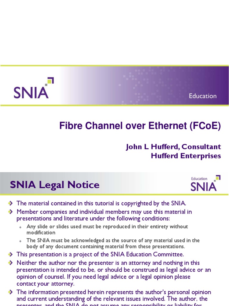 JohnHufferd Fibre Channel Over Ethernet-FCoE | PDF | Network Switch ...