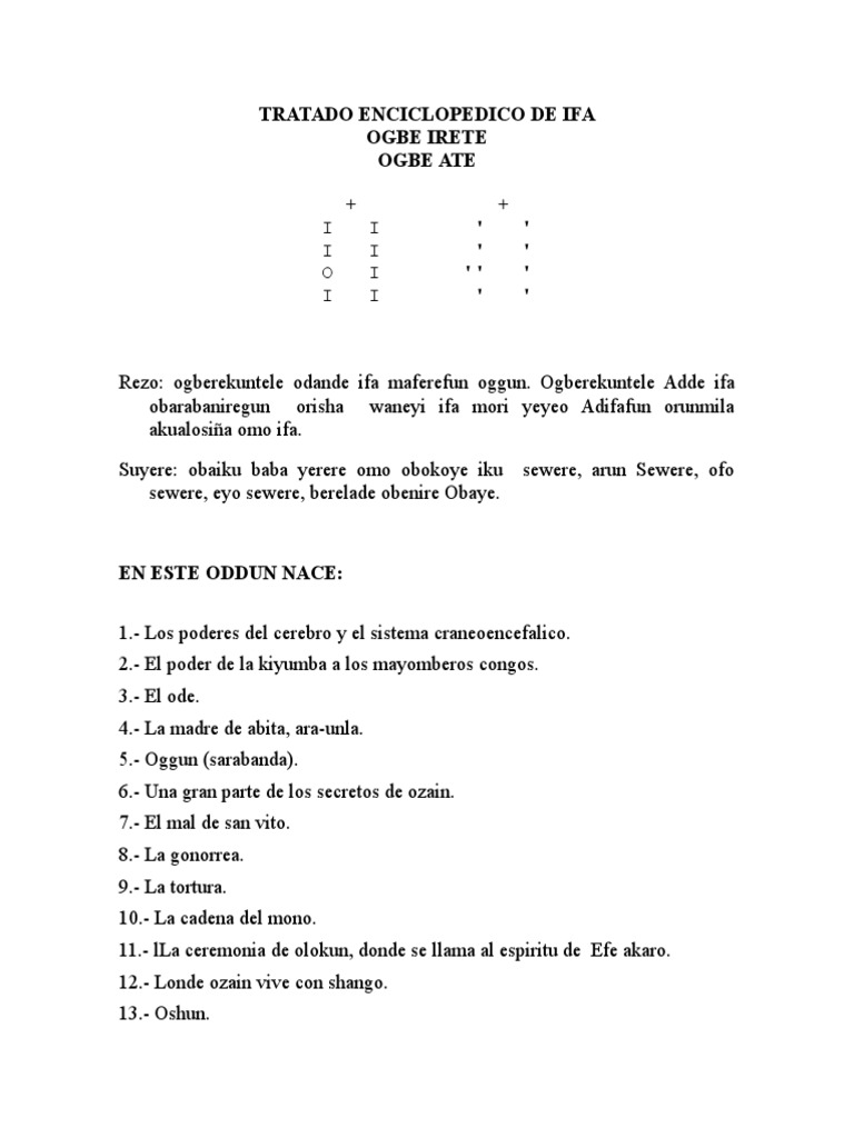 Enciclopedia Ogbe Ate | PDF | Santeria | Religión y creencia