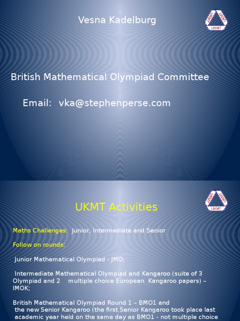 UKMT BMO1 Resources Overview | PDF | Teaching Mathematics | Schools