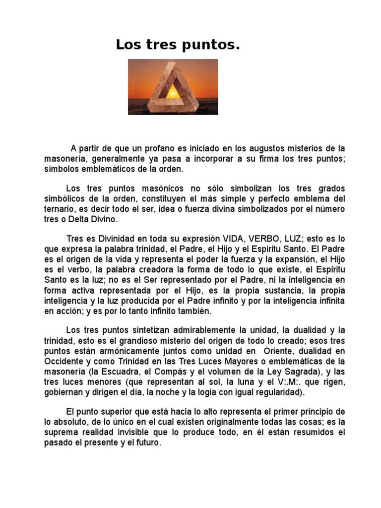 Los Tres Puntos | PDF | Masonería | Trinidad