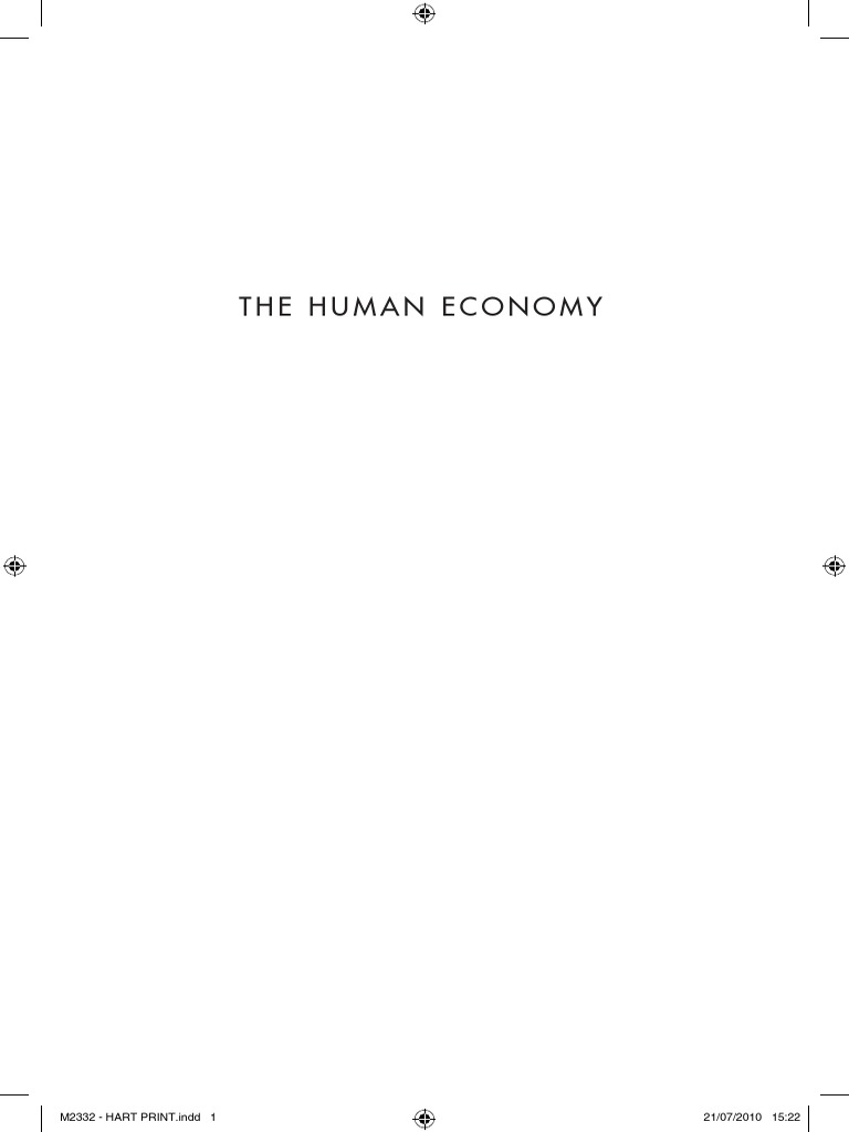 HART, Keith Et Al - The Human Economy | Download Free PDF | Market ...