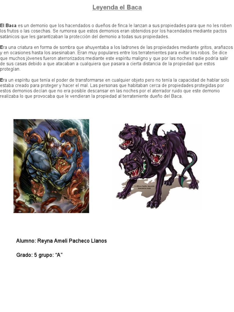 Leyenda El Baca | PDF | Demonios