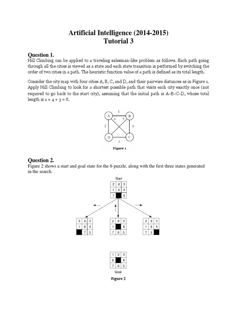 Artificial Intelligence (2014-2015) Tutorial 3 | PDF | Teaching Methods ...