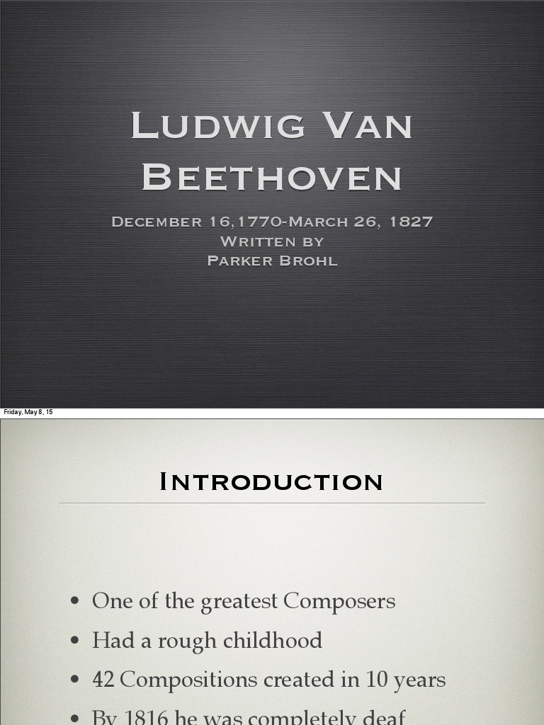 Beethoven Powerpoint Final PDF | PDF | Ludwig Van Beethoven | Opus Number