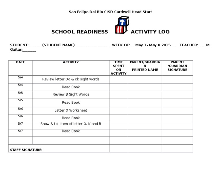 Readiness Log | PDF | Career & Growth