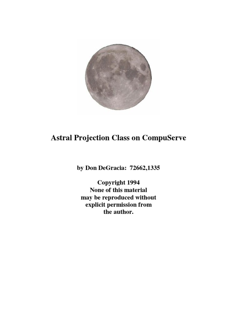Don DeGracia - Astral Projection | PDF | Parapsychology | Plane ...