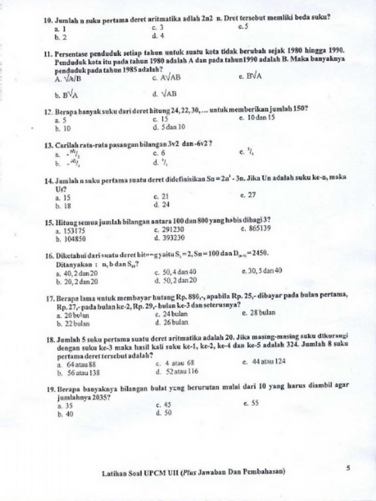 Contoh Soal UII | PDF