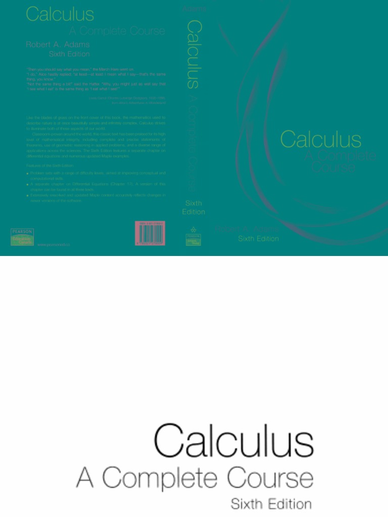 Calculus A Complete Course PDF | PDF