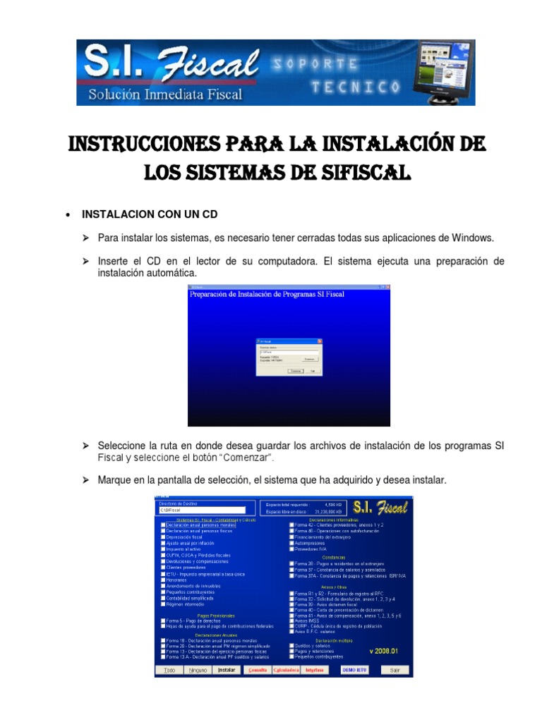 Guia de Instalacion de Los Sistemas de Sifiscal | PDF