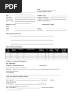 Obstetric Form | PDF | Childbirth | Pregnancy