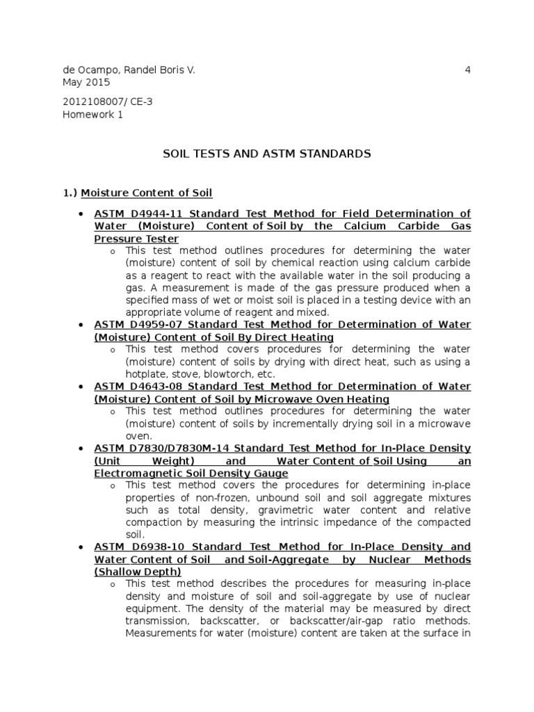 ASTM Standards | PDF | Soil | Solid Mechanics