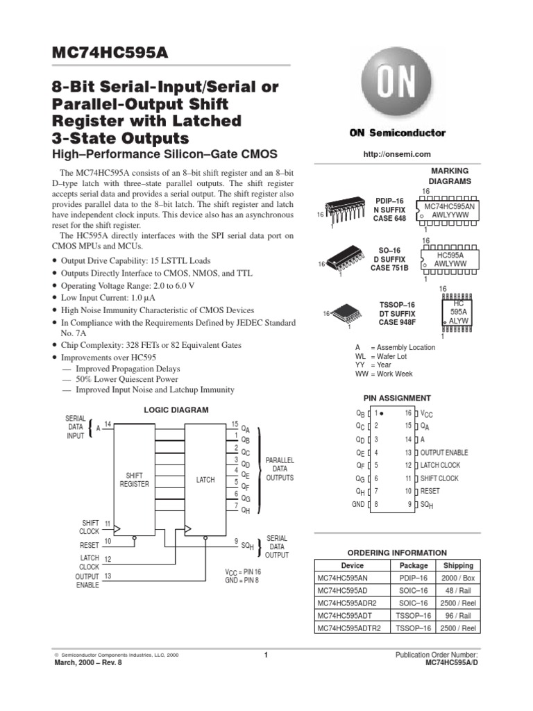 Datasheet 74595 | PDF