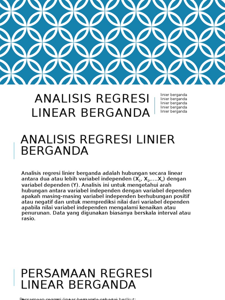Analisis Regresi Linear Berganda | PDF
