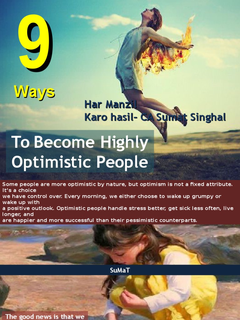 To Become Highly Optimistic People: Har Manzil Karo hasil-CA Sumat ...