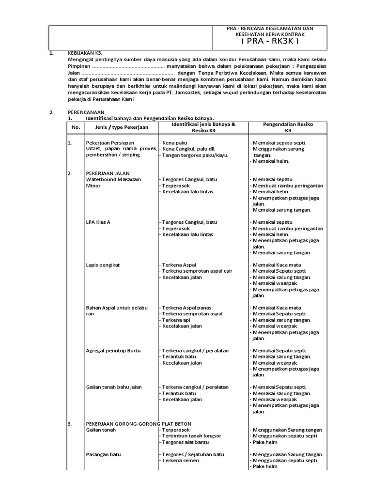 Pra Rk3k Jalan | PDF