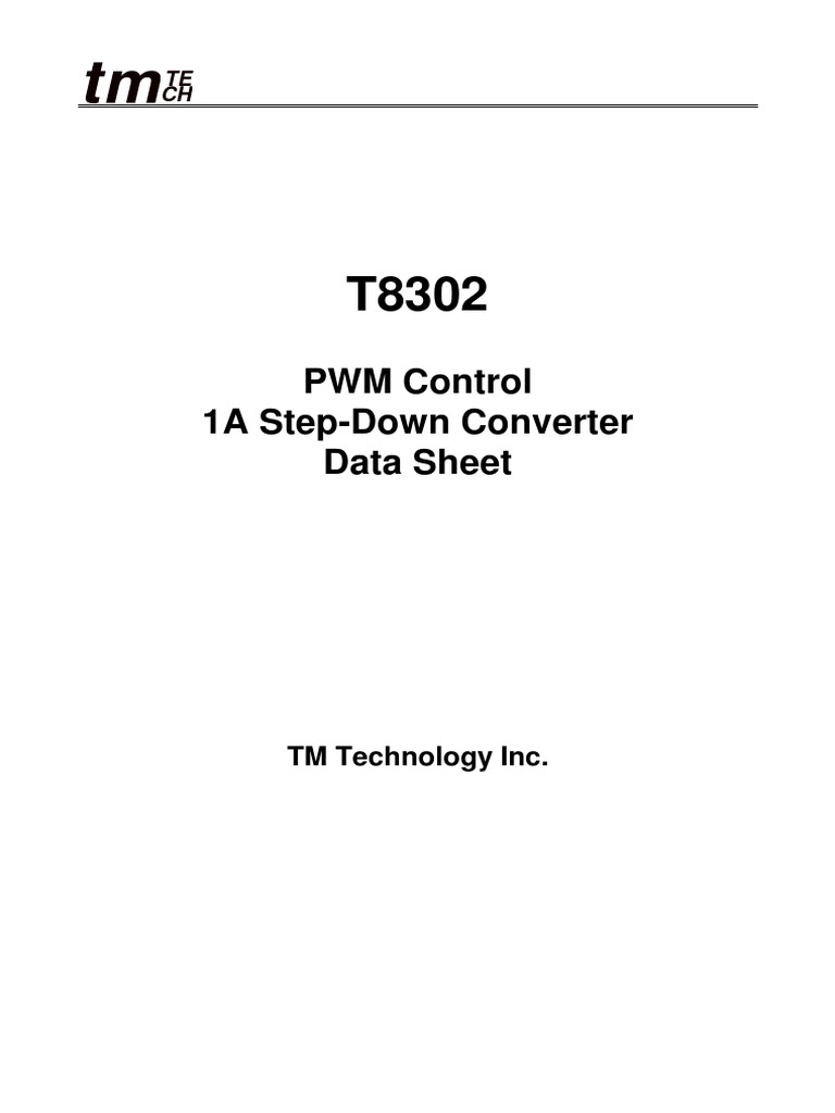 PWM Control 1A Step-Down Converter Data Sheet: TM Technology Inc | PDF ...