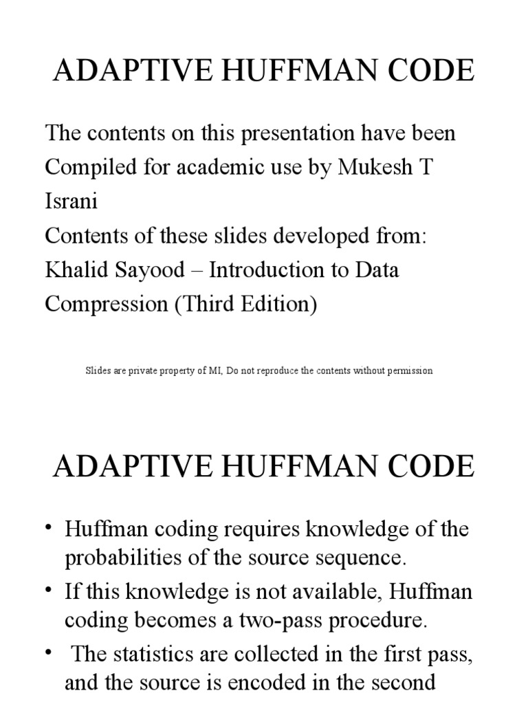 Adaptive Huffman Coding Guide | PDF | Code | Encodings