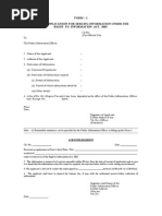RTI Application Format in English | PDF