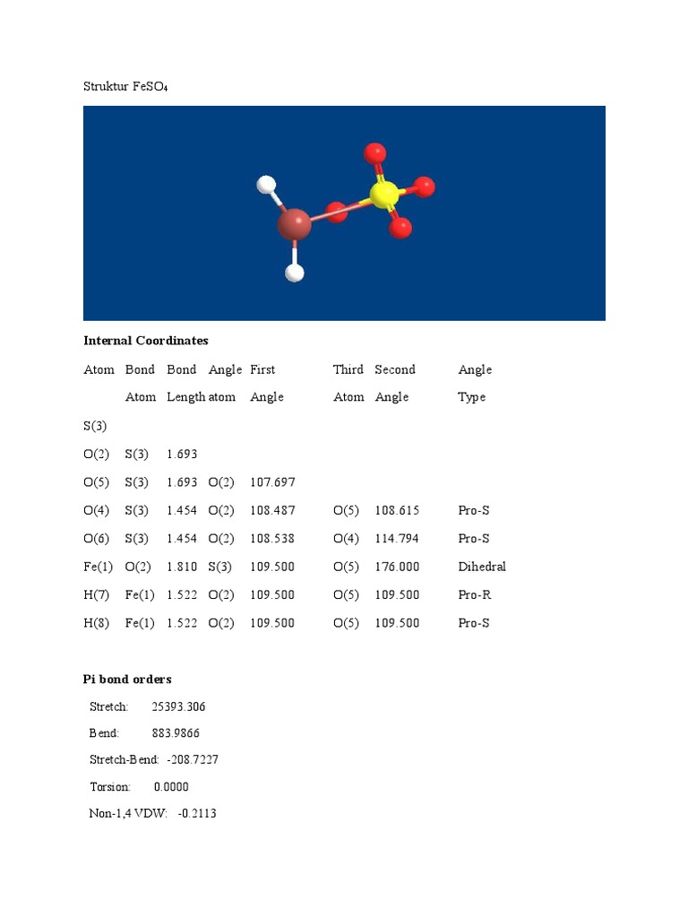 Struktur FeSO4 | PDF | Nature
