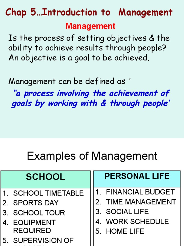 Introduction to Management Concepts | PDF