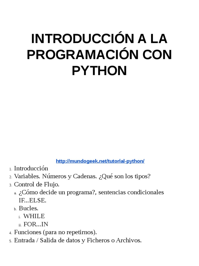 Intorduccion Programacion PYTHON | Descargar gratis PDF | Periférico ...