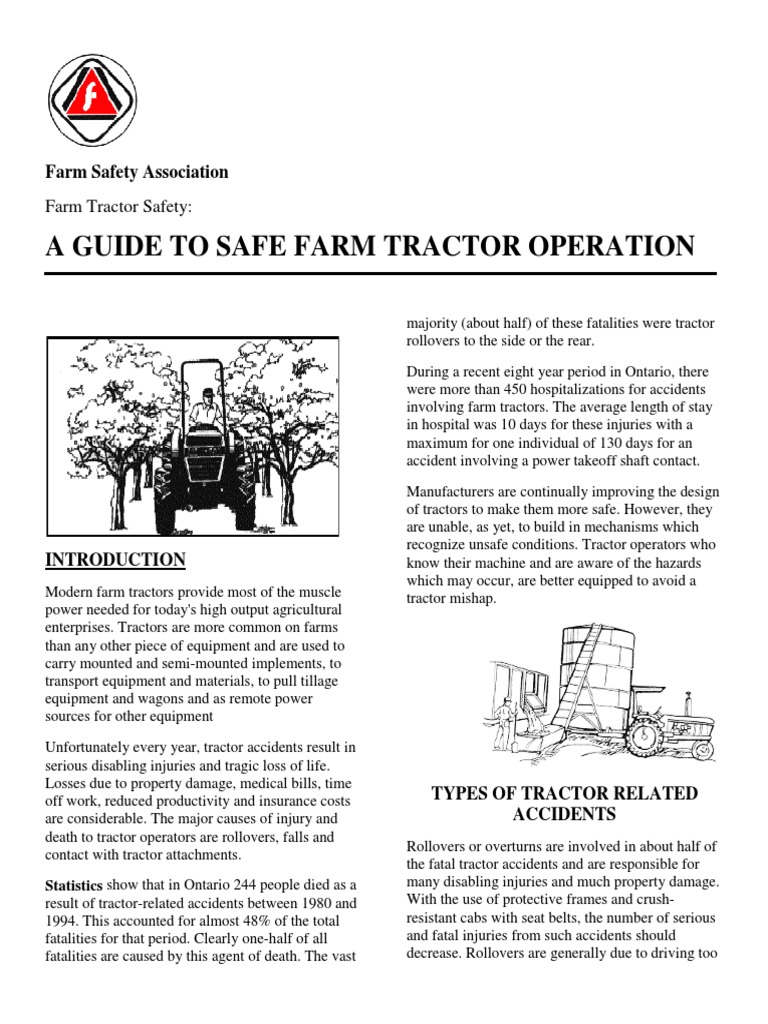 A Guide To Safe Farm Tractor Operation | PDF | Tractor | Noise