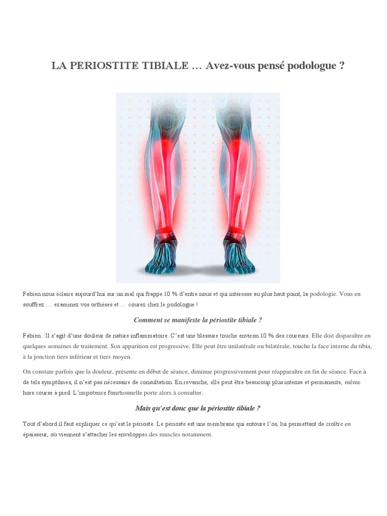 Comprendre la périostite tibiale | PDF | Appareil locomoteur | Maladies ...