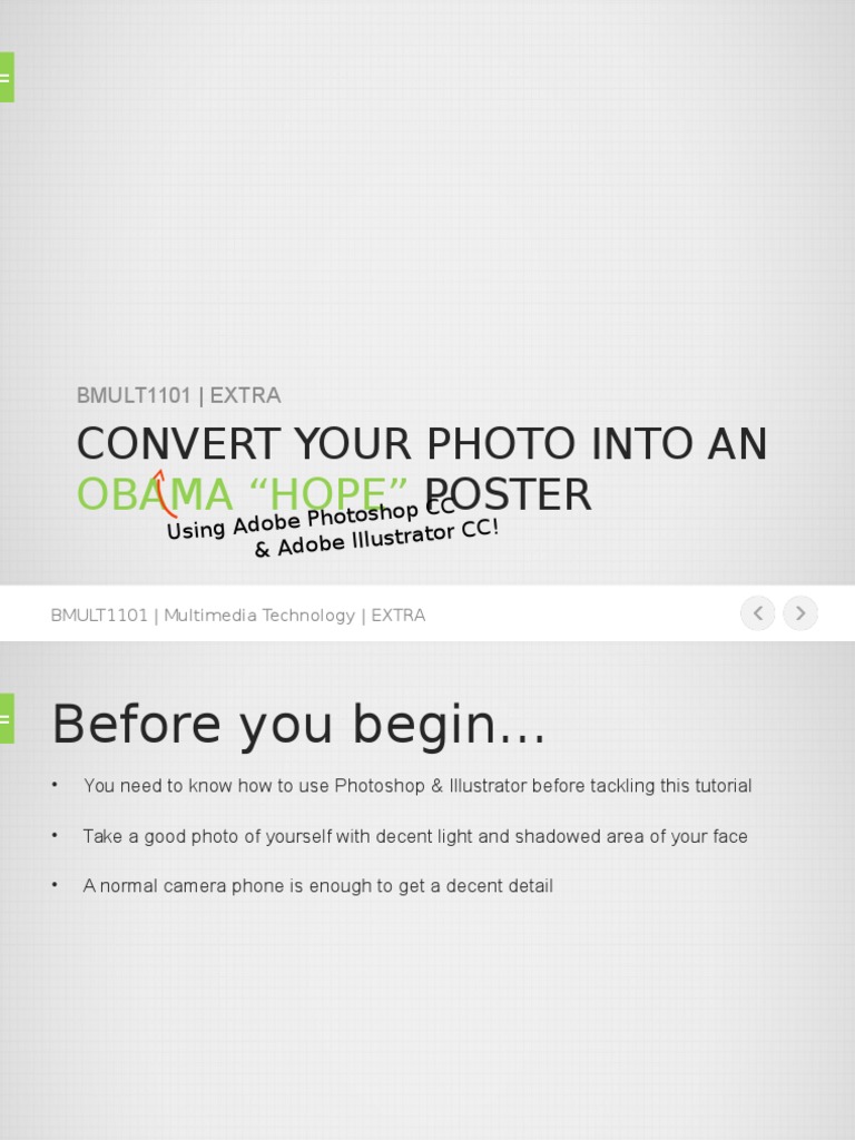 Convert Your Photo Into An Poster: Obama "Hope" | PDF | Adobe Photoshop ...