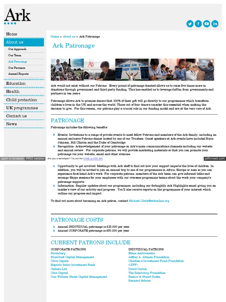 589.bernard Sabrier With ARK | PDF | Patronage | Society