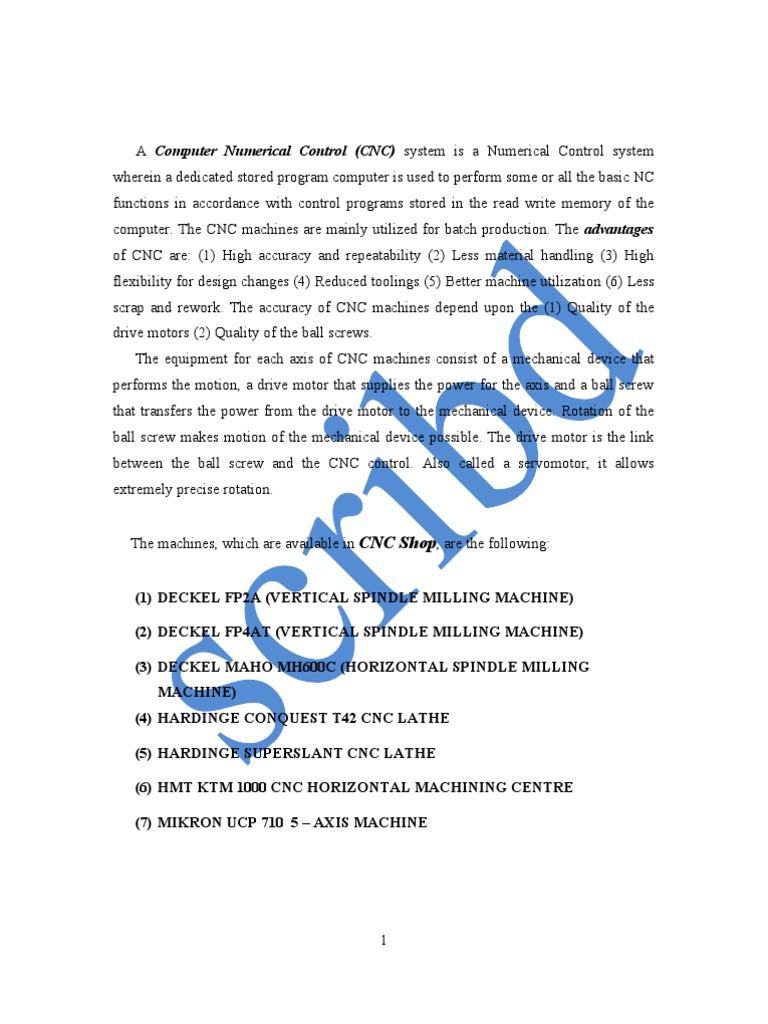 CNC Shop Machines | PDF | Numerical Control | Metalworking