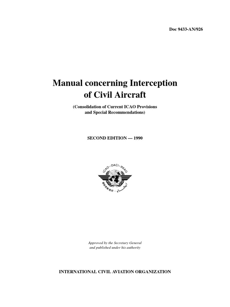 ICAO Manual on Civil Aircraft Interception | PDF | Air Traffic Control ...