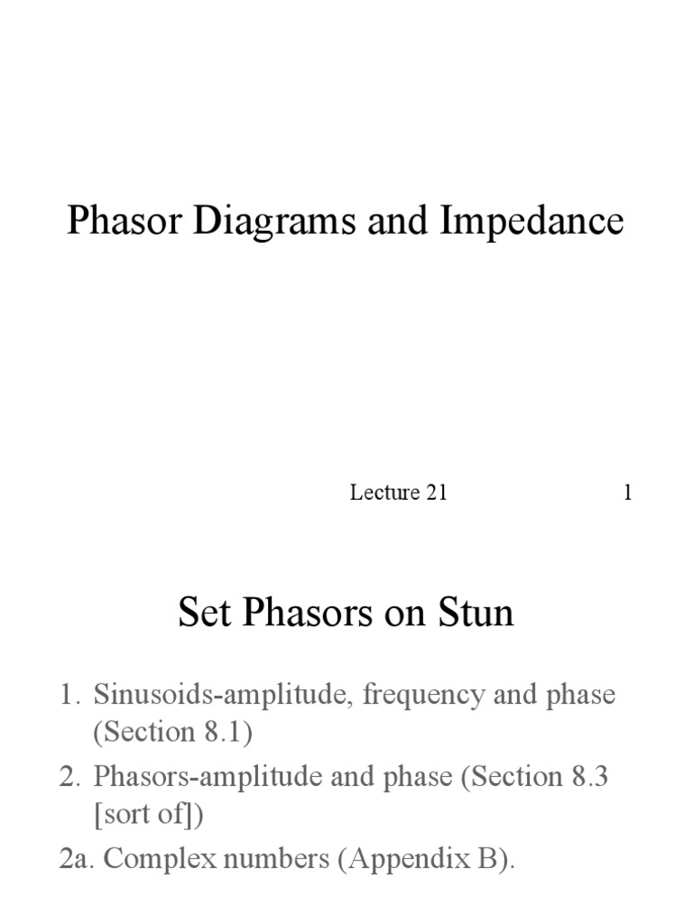 Phasor Diagrams | PDF | Electrical Impedance | Electronic Engineering