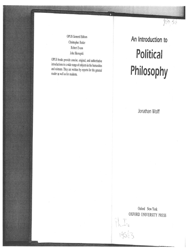 Wolff - An Introduction To Political Philosophy | PDF | Normative ...