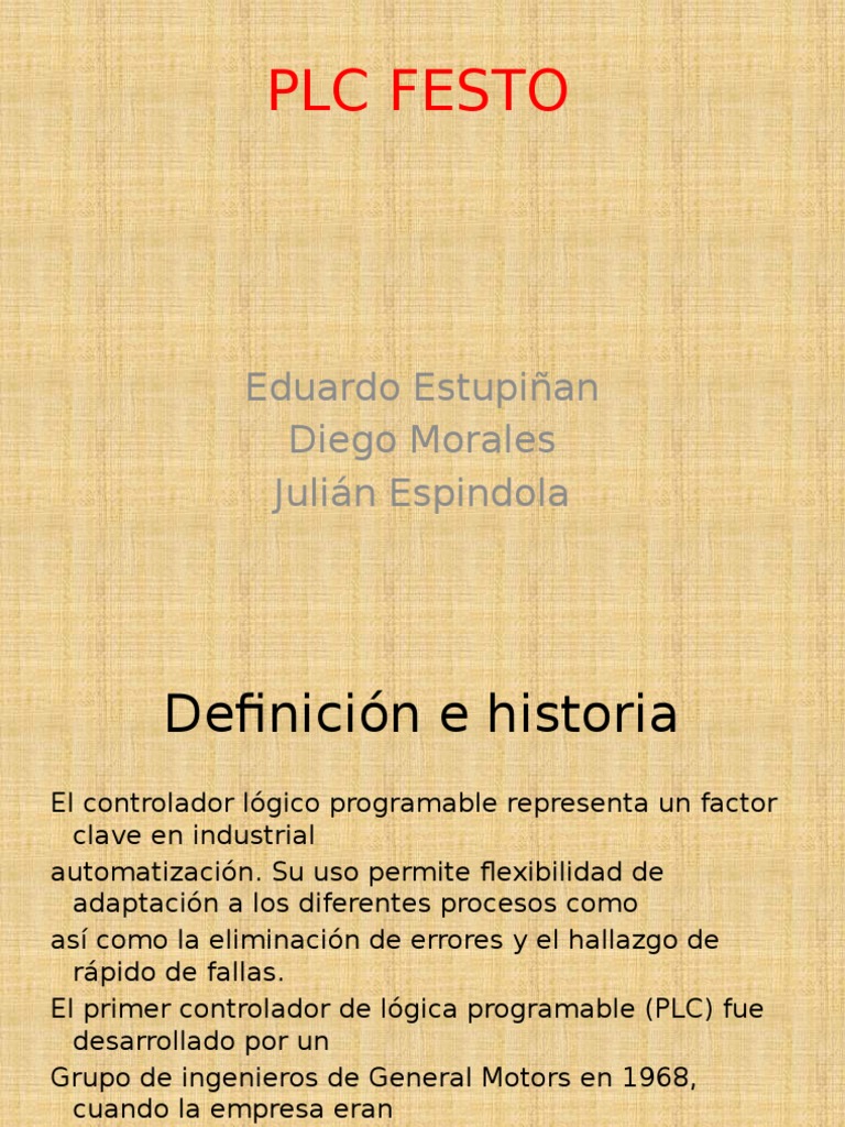 PLC Festo | PDF | Controlador lógico programable | Ingeniería de Sistemas