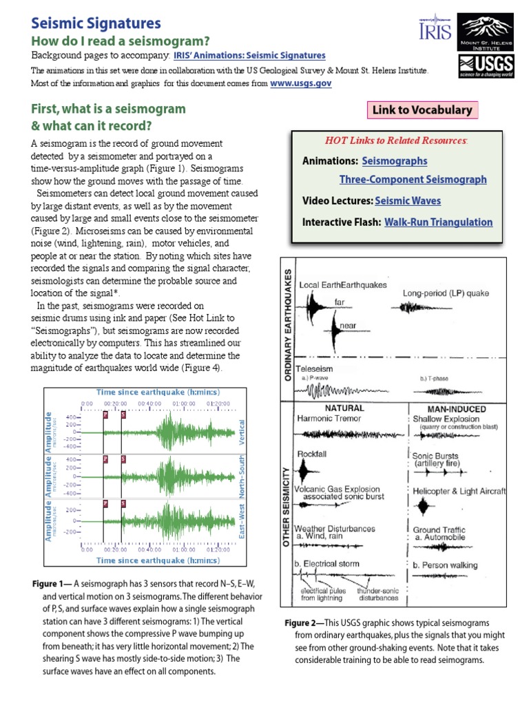 Seismic Signatures: How Do I Read A Seismogram? | PDF | Earthquakes ...
