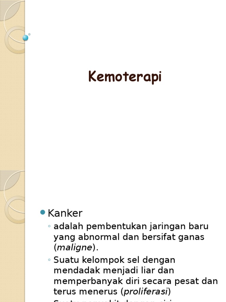 Kemoterapi: 6 Siklus Pengobatan Kanker | PDF | Sains & Matematika