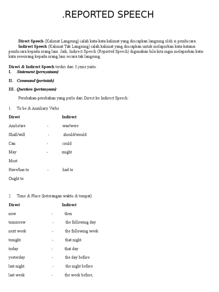 Reported Speech 2 | PDF | Semantic Units | Syntax