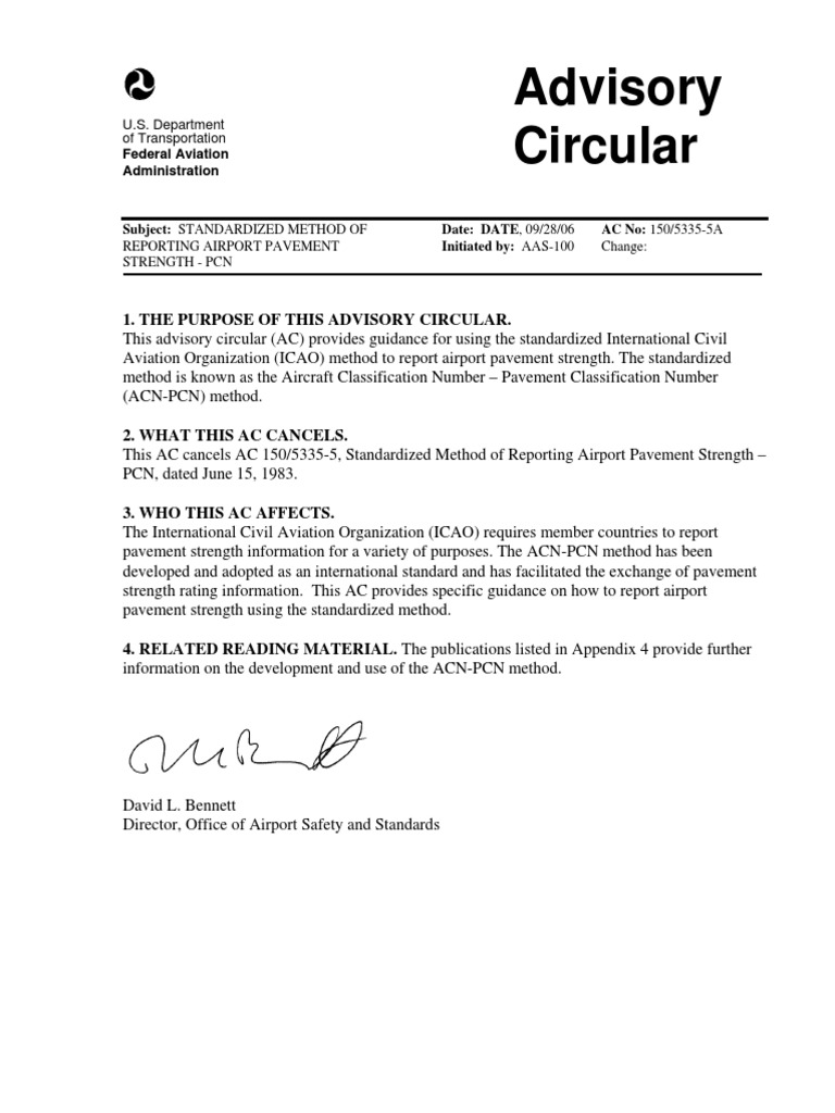 Guidance on Reporting Airport Pavement Strength Using the Standardized ...