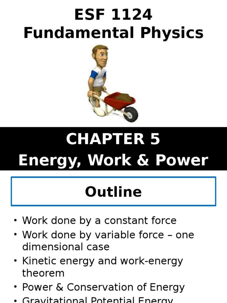 Energy, Work, and Power Fundamentals | PDF | Force | Potential Energy