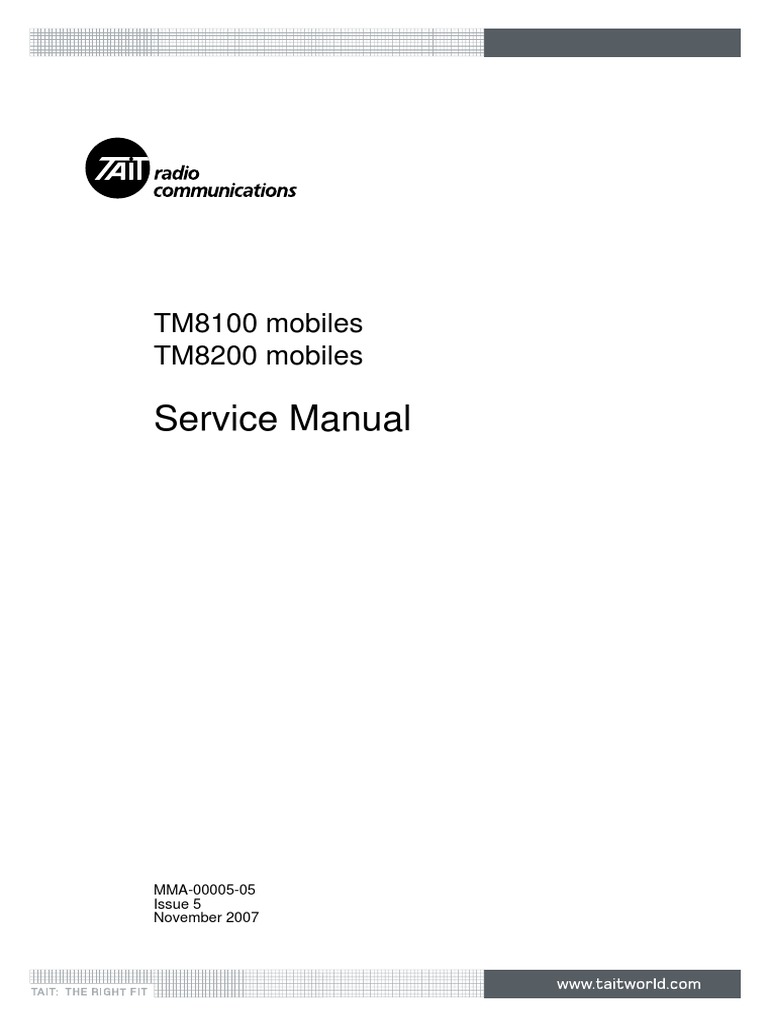 Tait Tm8100 Tm8200 Service Manual. | PDF | Electrical Connector ...