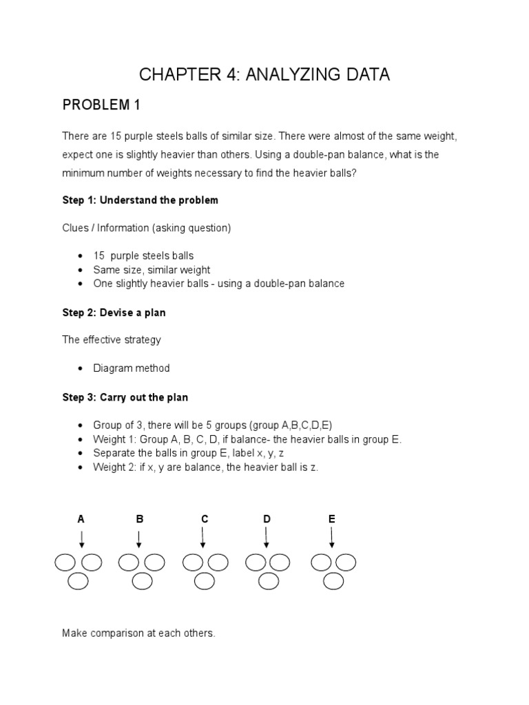 Chapter 4 Analyzing Data Problem 1 Pdf Percentage Teaching 1667