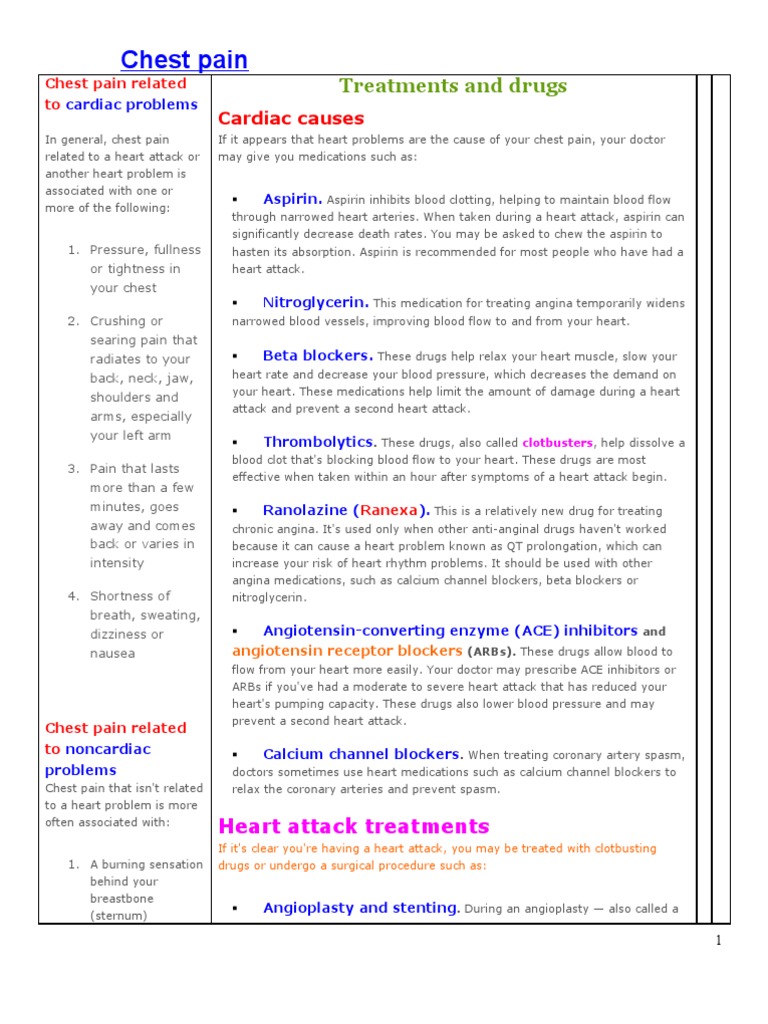 Chest Pain | PDF | Myocardial Infarction | Heart