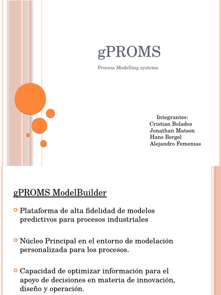 Presentación gPROMS | PDF