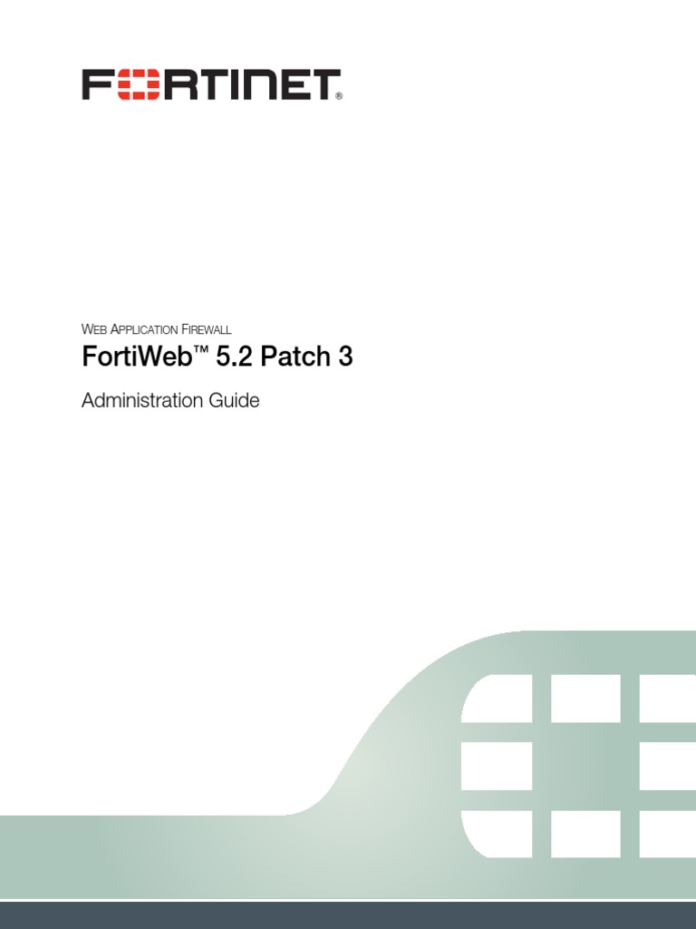 FortiWeb 5 2 Patch 3 Administration Guide Revision2 | PDF | Hypertext Transfer Protocol | Web Server