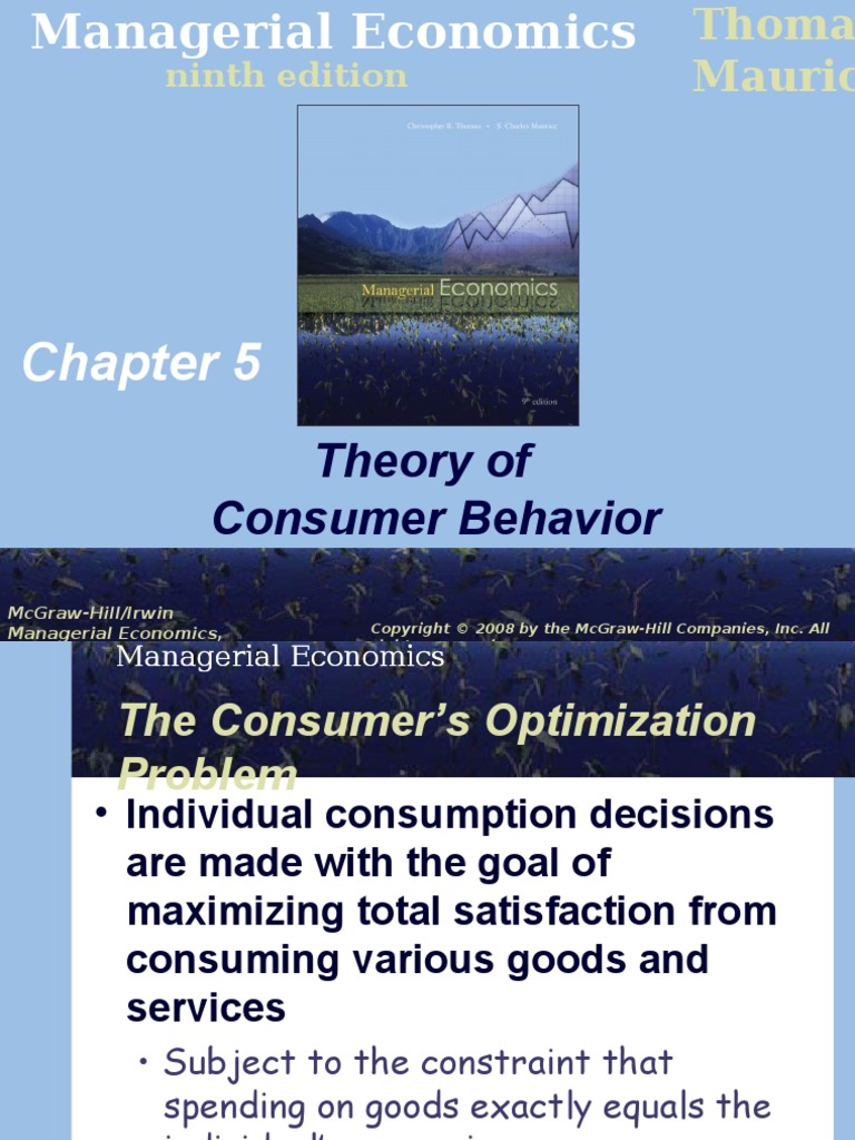 Chapter - 5 Theory of Consumer Behaviour | PDF | Demand | Demand Curve