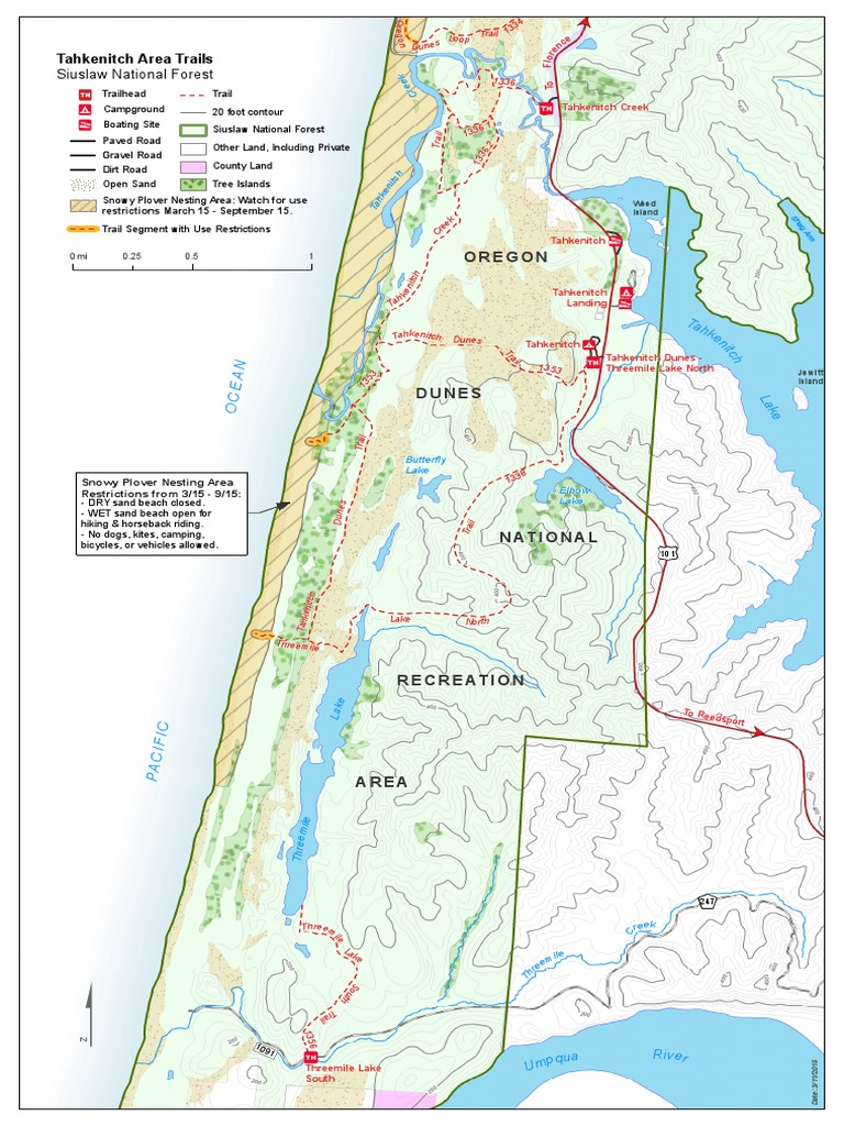 Tahkenitch Area Trails Map Guide | PDF | Travel | Science & Mathematics