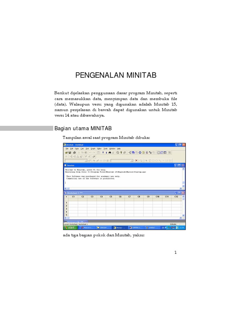 Pengenalan Minitab | PDF | Komputer