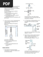 Physics Dynamics: Pulleys Practice | PDF | Tension (Physics) | Force