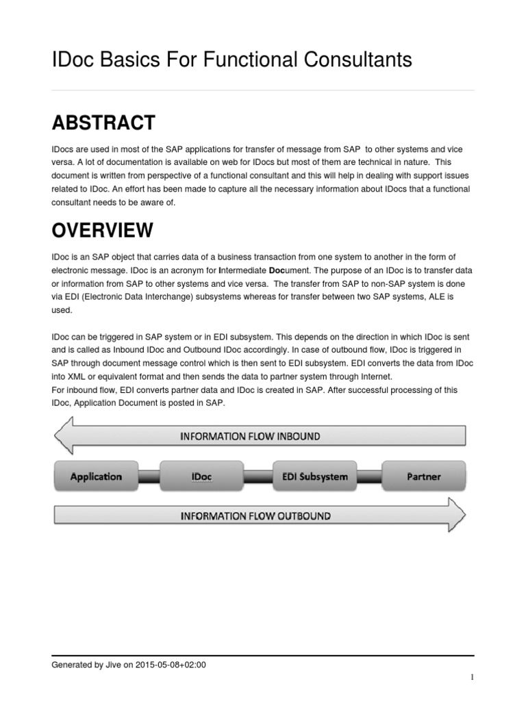 IDoc Guide for SAP Functional Consultants | PDF